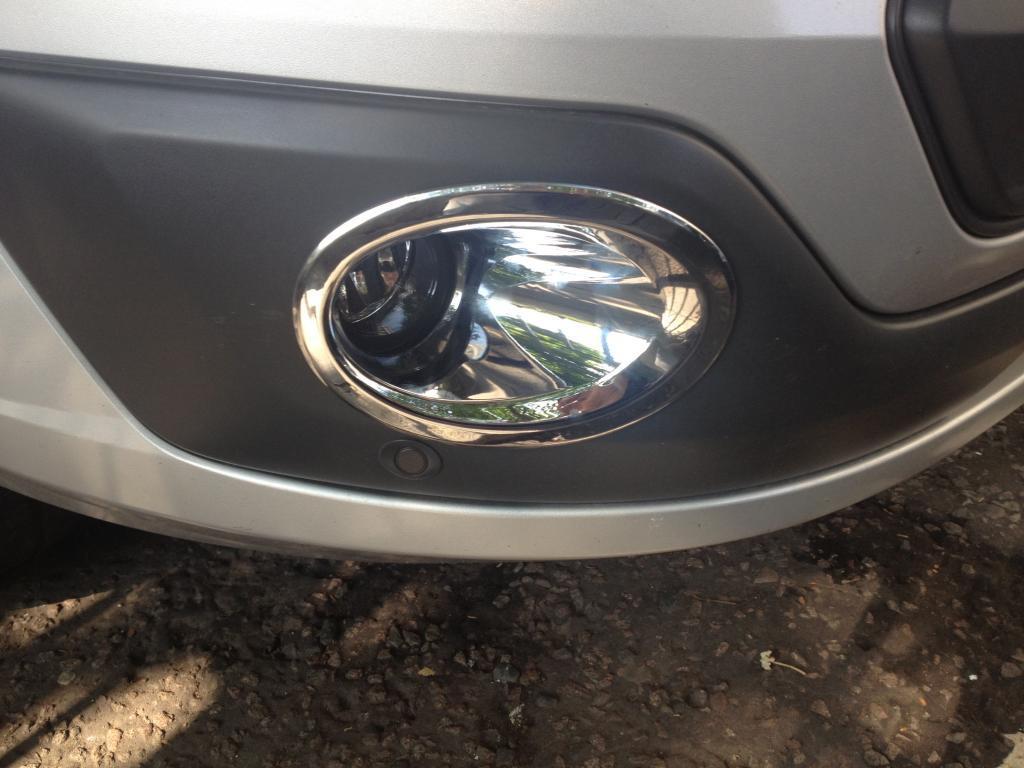 Ford Transit Custom Fog lights chrome frame -Tuning for Transit-