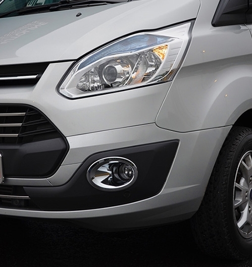 Ford Transit Custom Fog lights chrome frame -Tuning for Transit-