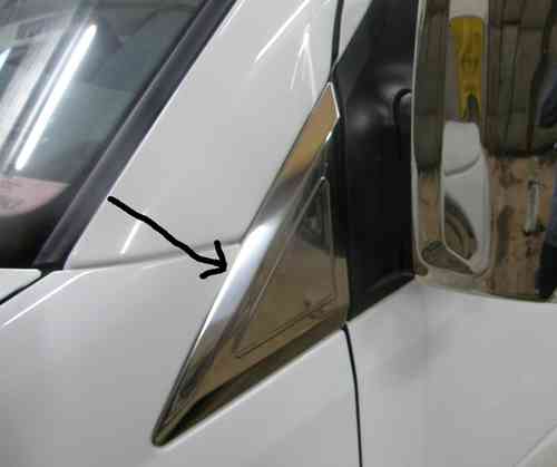 VW Crafter Mirrors stainless triangle set -Tuningparts for vans-