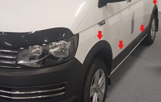 VW Transporter T5 Wheel arches trim cover and side panels - T5