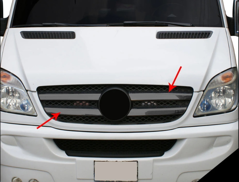 M-B Sprinter W906 Chrome front grille (Black Line) -W906