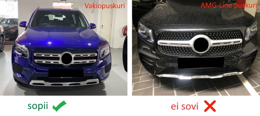 M-B GLB X247 GT-R look grille 2019- standard bumper - GLB Tuning