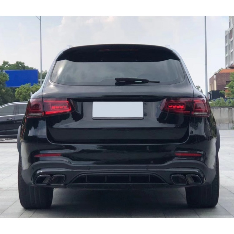 M-B GLC X253 Rear diffuser with black pipe ends 2020 GLC diffuser