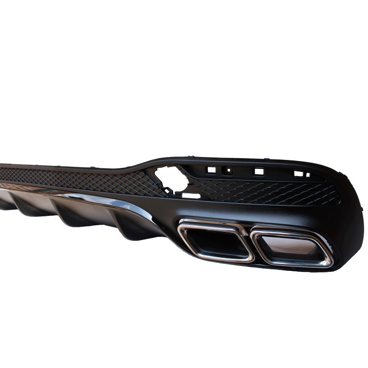 M-B GLE W166 Rear diffuser with chrome pipe ends - GLE diffuser