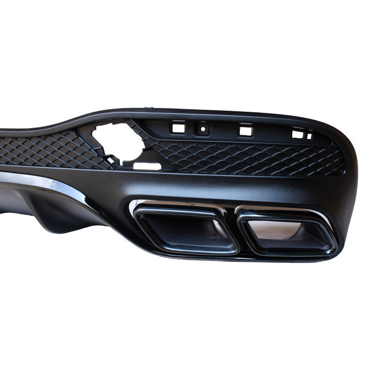 M-B GLE W166 Rear diffuser with black exhaust tips - GLE diffuser