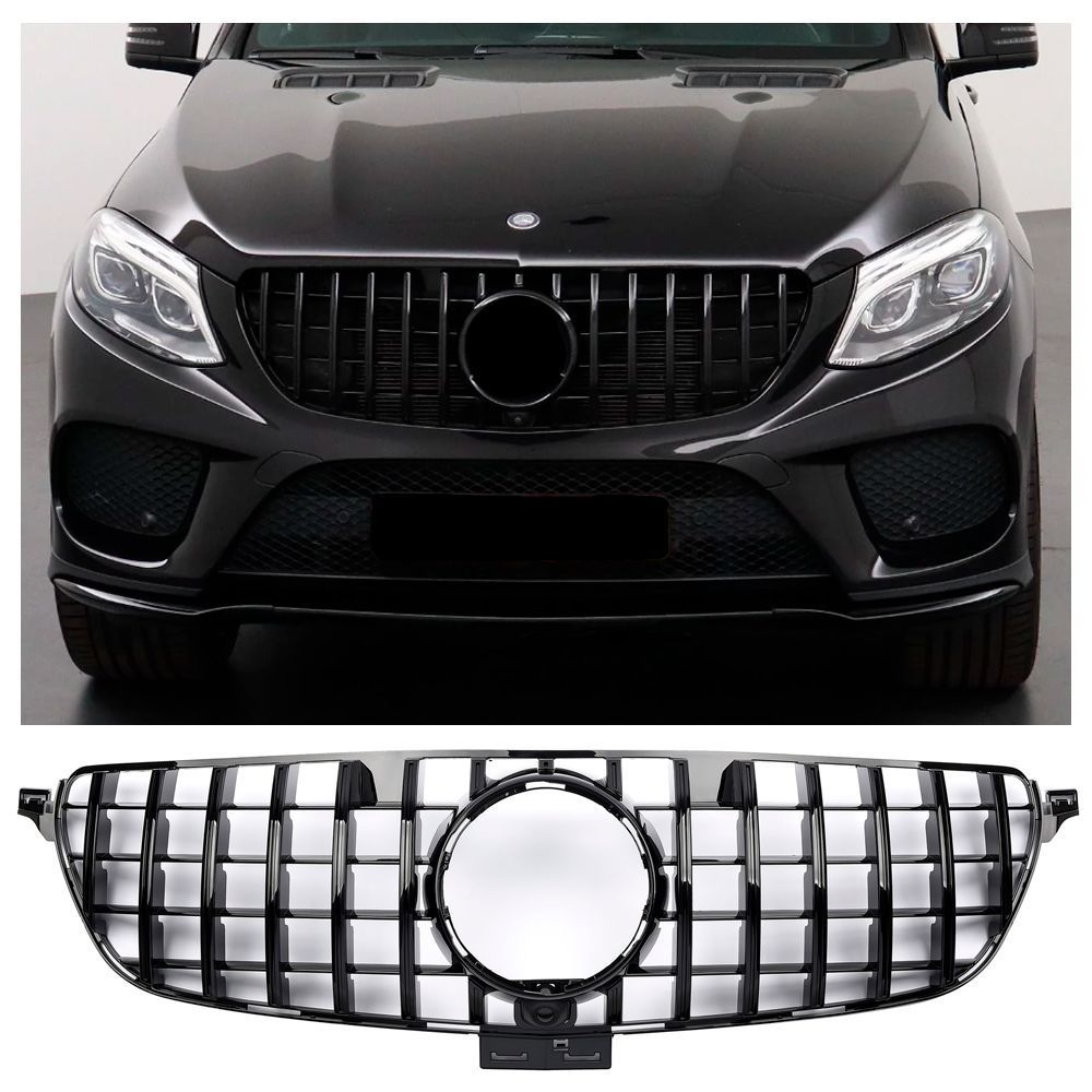 M-B GLE W166 Black GT-R look-grille 2015-2019 - GLE AMG grille