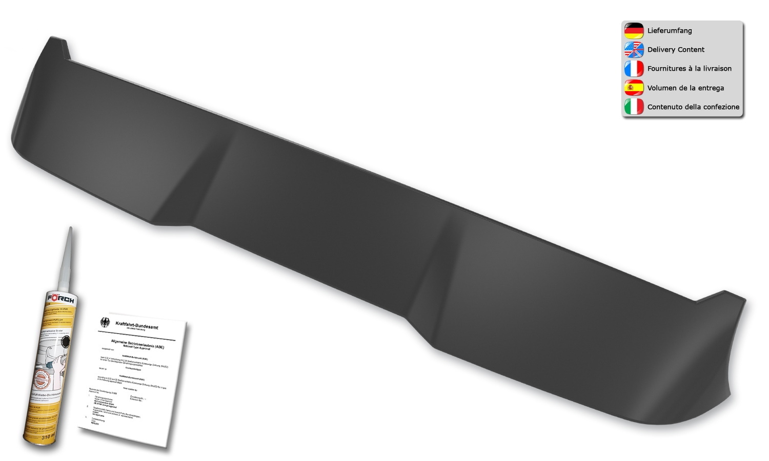 Fiat Ducato Rear spoiler (H1 Low roof) - Ducato rear roof spoiler