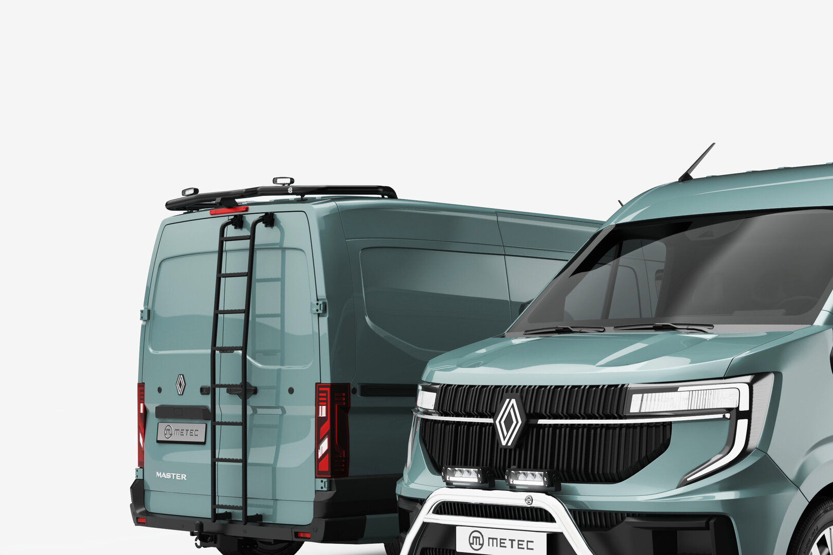 Renault Master Black light rail to back of the roof - Master
