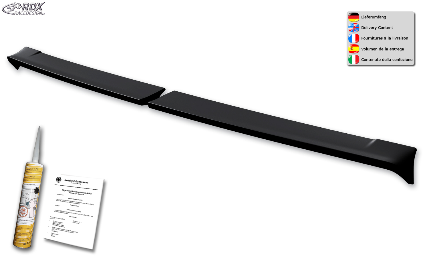 Renault Master Rear spoiler (H2 roof cars) - Master roof spoiler