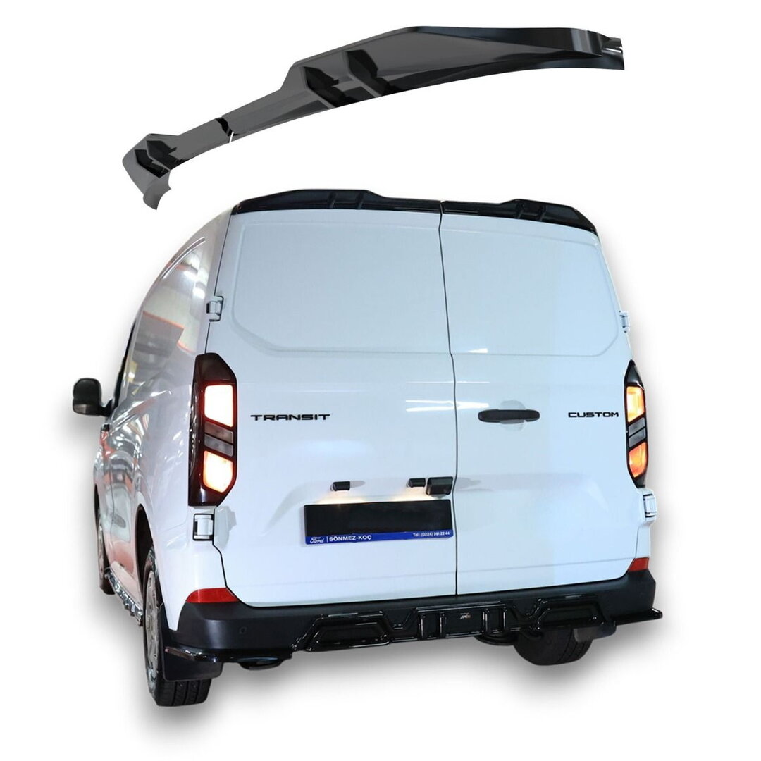 VW Transporter T7 Black rear spoiler V.2 (barn doors) - tuning