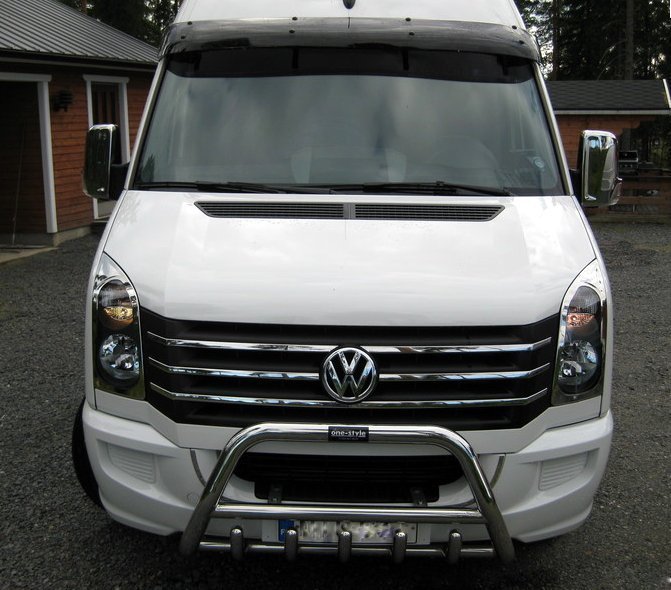 VW Crafter Front lights chrome frame -Tuningparts for vans-